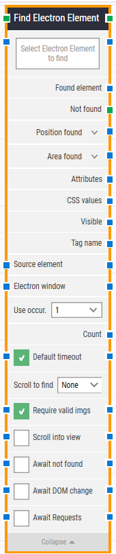Find Electron Element | Electron Blocks | Leapwork Documentation